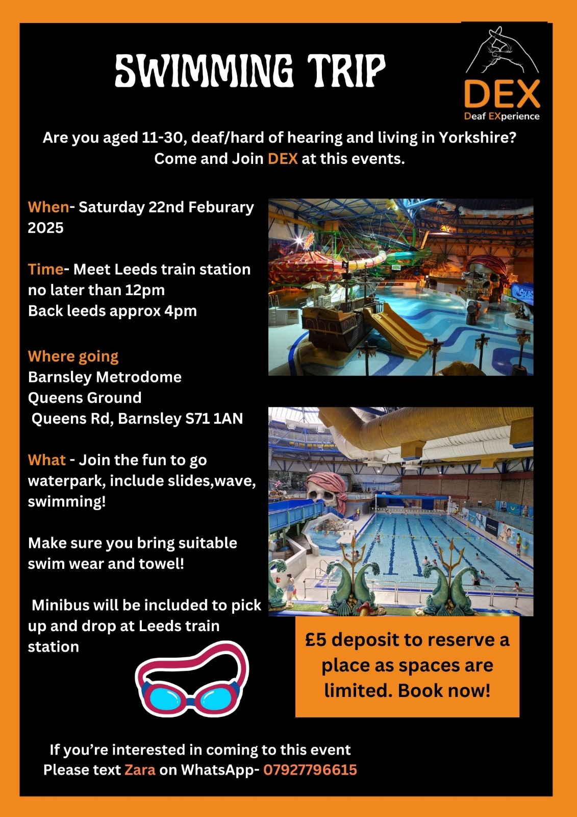 Swimming at the Metrodome 22nd Feb 2025 - Deaf EXperience